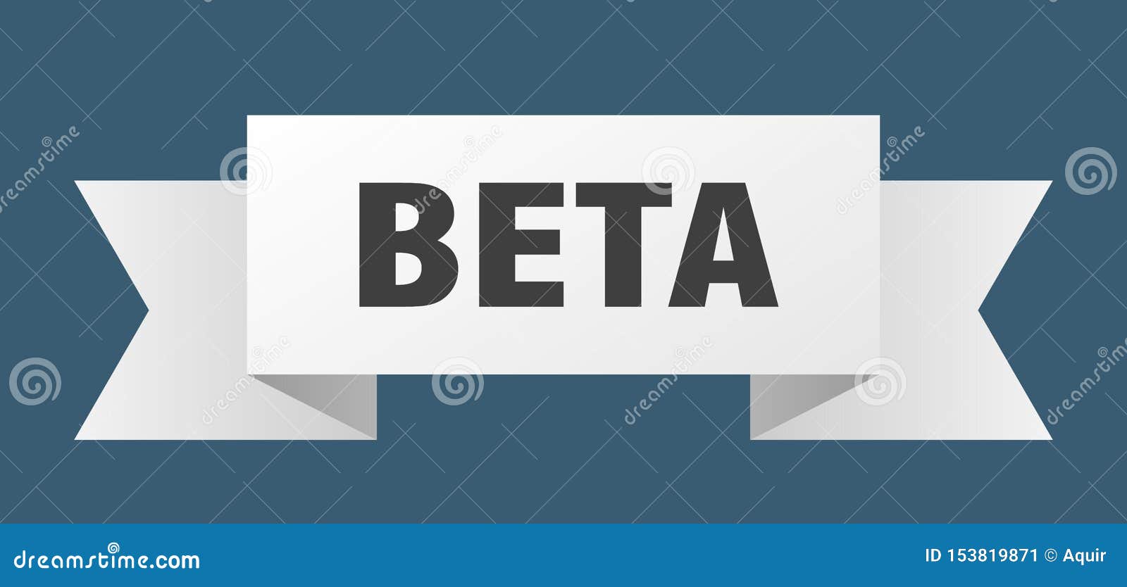 Beta ribbon. stock vector. Illustration of isolated - 153819871