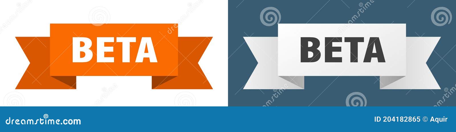 Beta Ribbon. Beta Isolated Paper Sign. Banner Stock Vector ...
