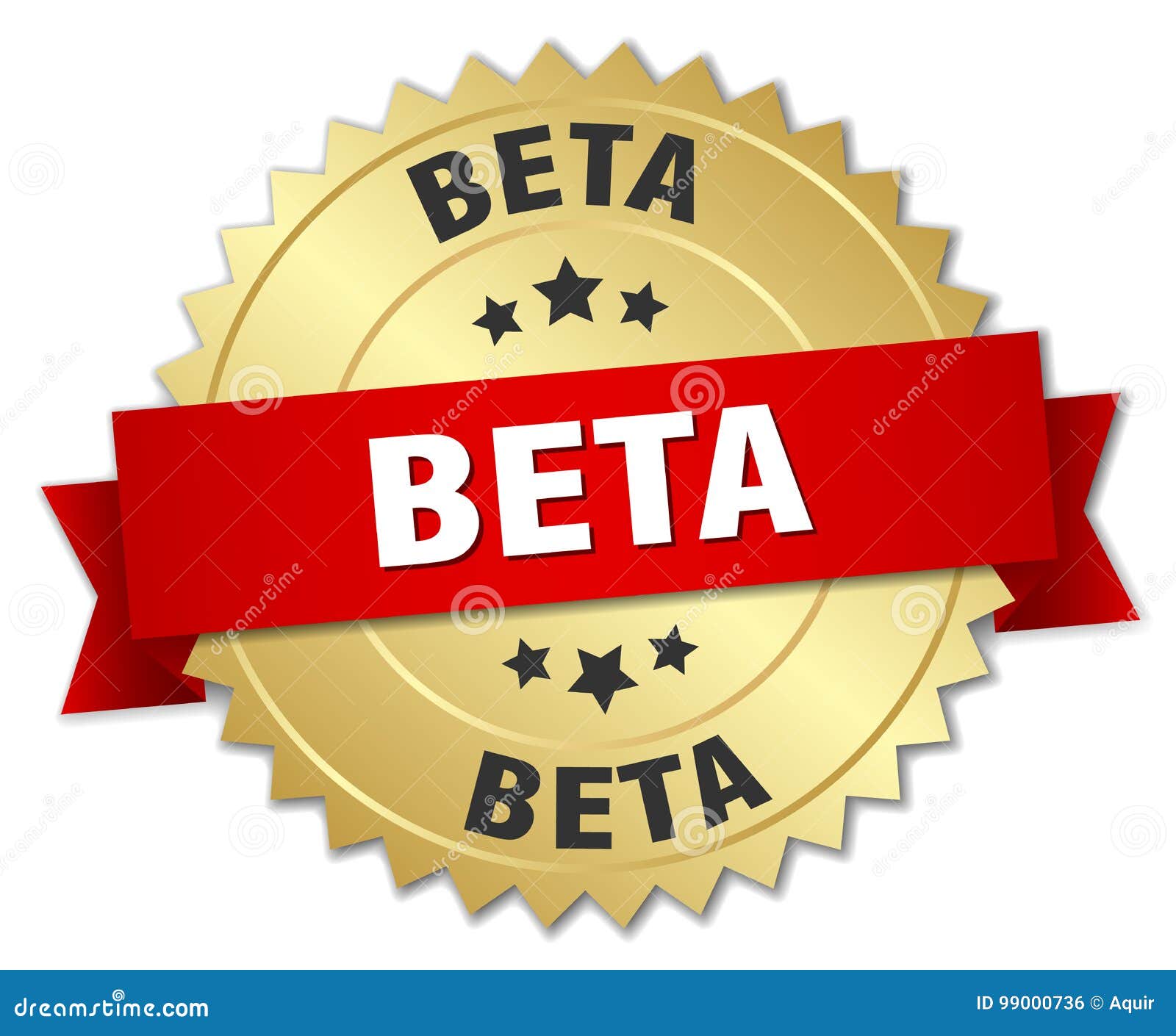 Beta badge stock vector. Illustration of golden, vintage - 99000736