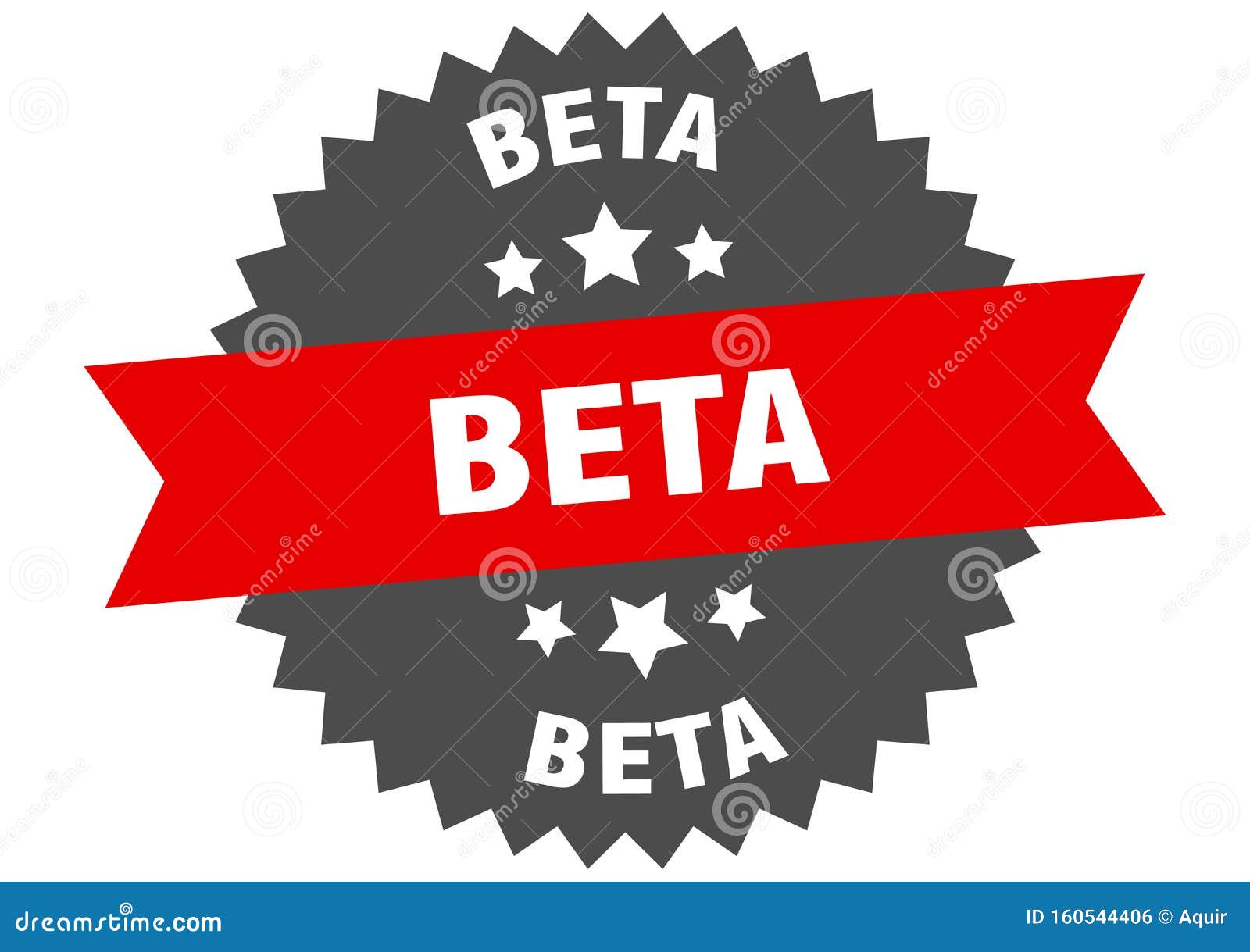 Beta stock vector. Illustration of badge, vector, sign - 160544406