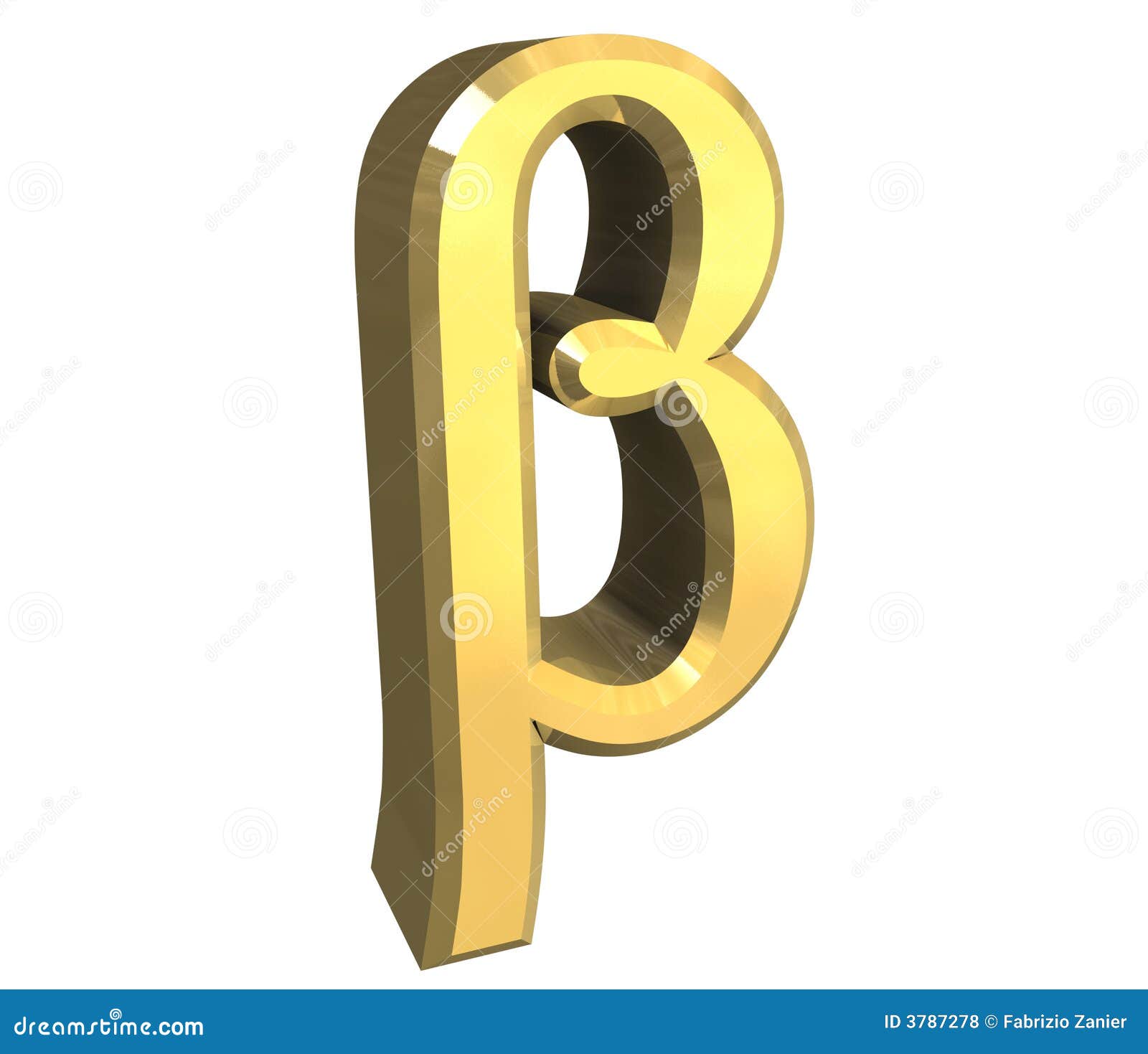 Beta simbolo in oro (3d) illustrazione di stock. Illustrazione di delta ...