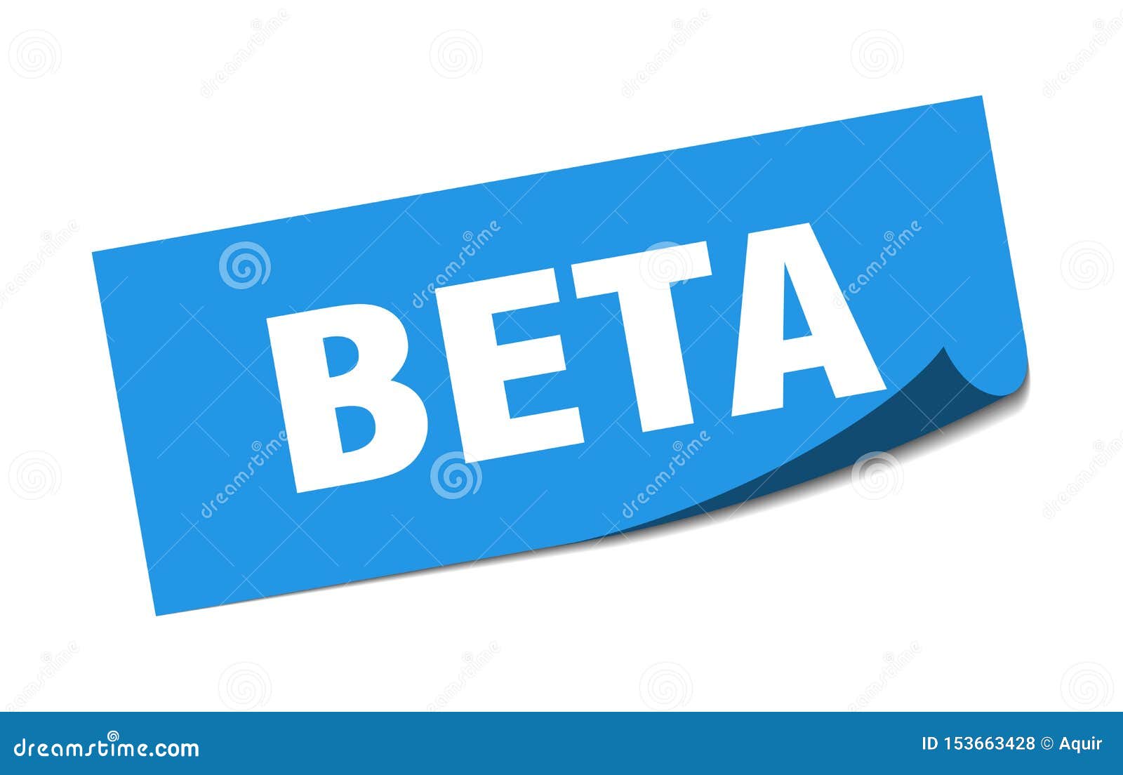 Beta sticker. stock vector. Illustration of vector, element - 153663428