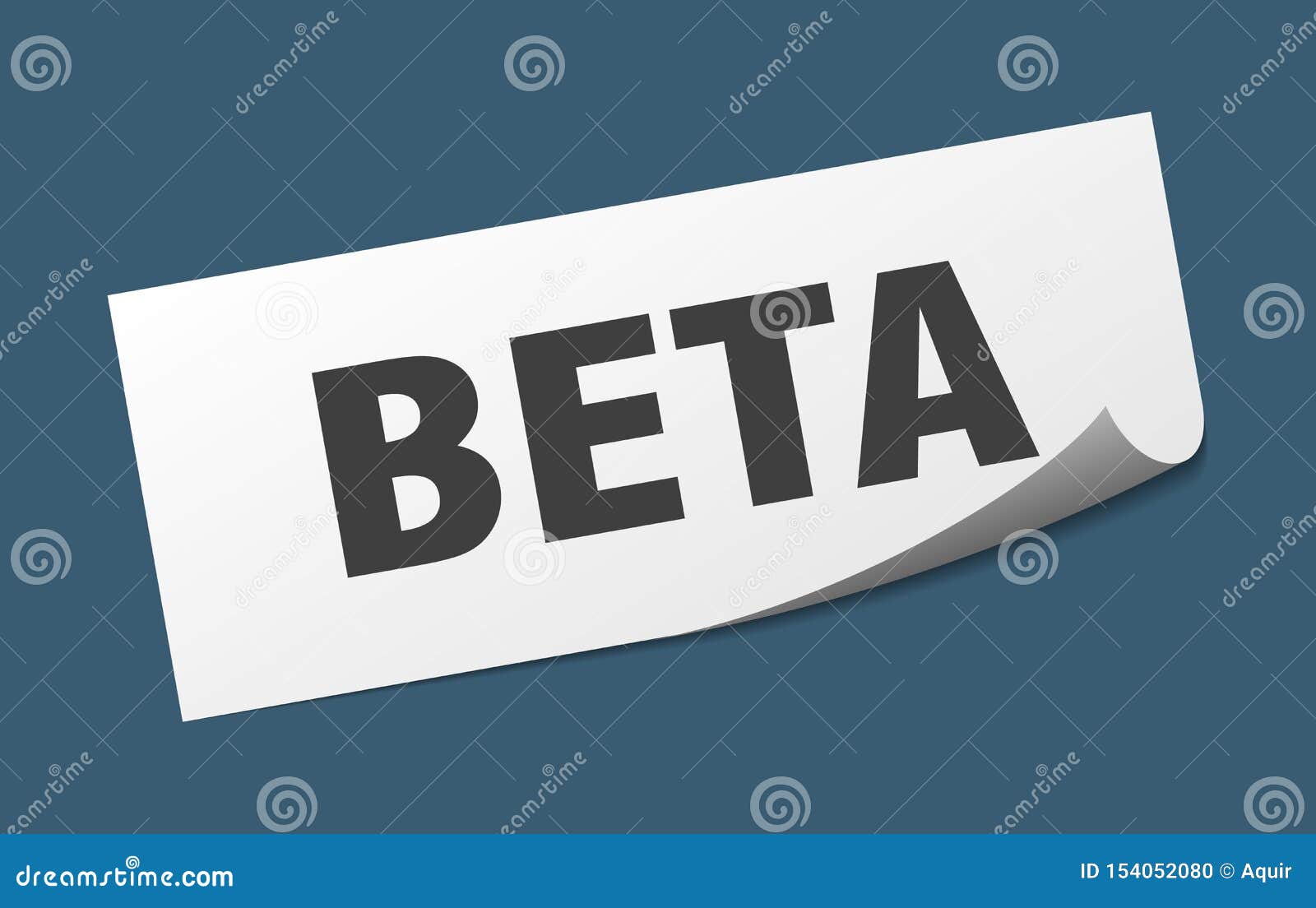 Beta sticker. stock vector. Illustration of price, notice - 154052080
