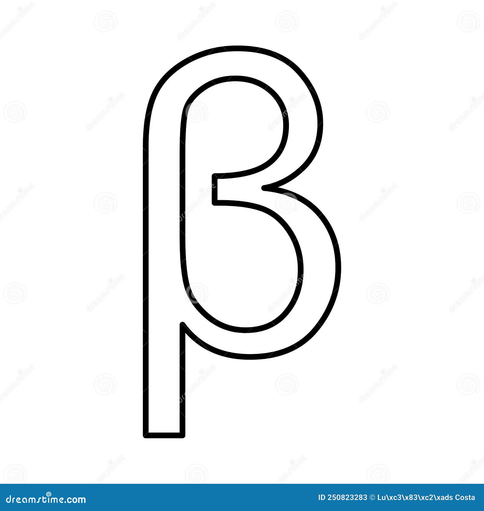 Beta Symbol illustration stock vector. Illustration of development ...