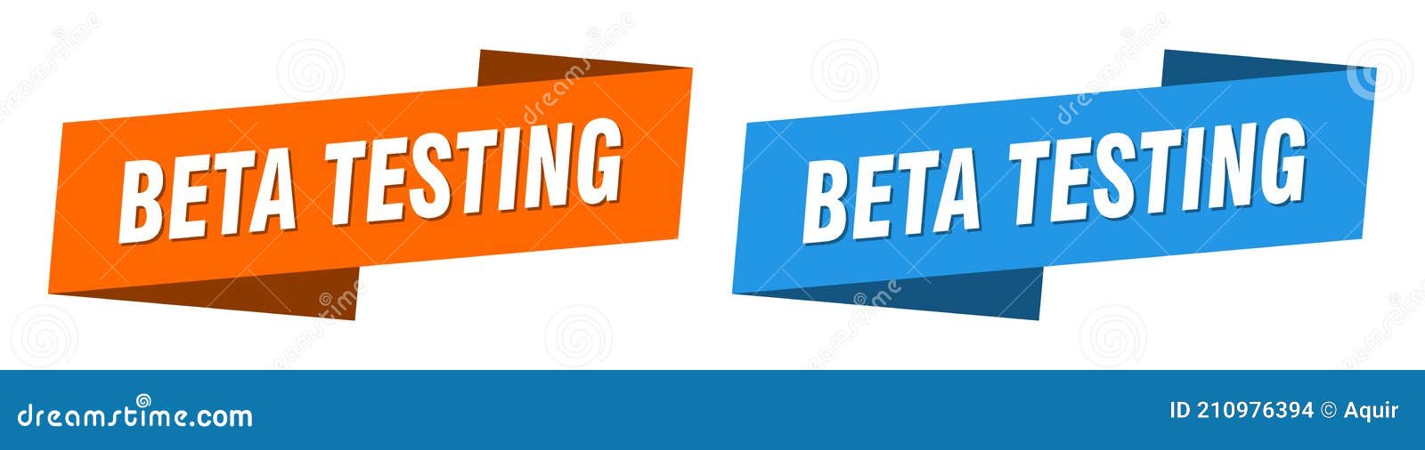 Beta Testing Banner. Beta Testing Ribbon Label Sign Set Stock Vector ...
