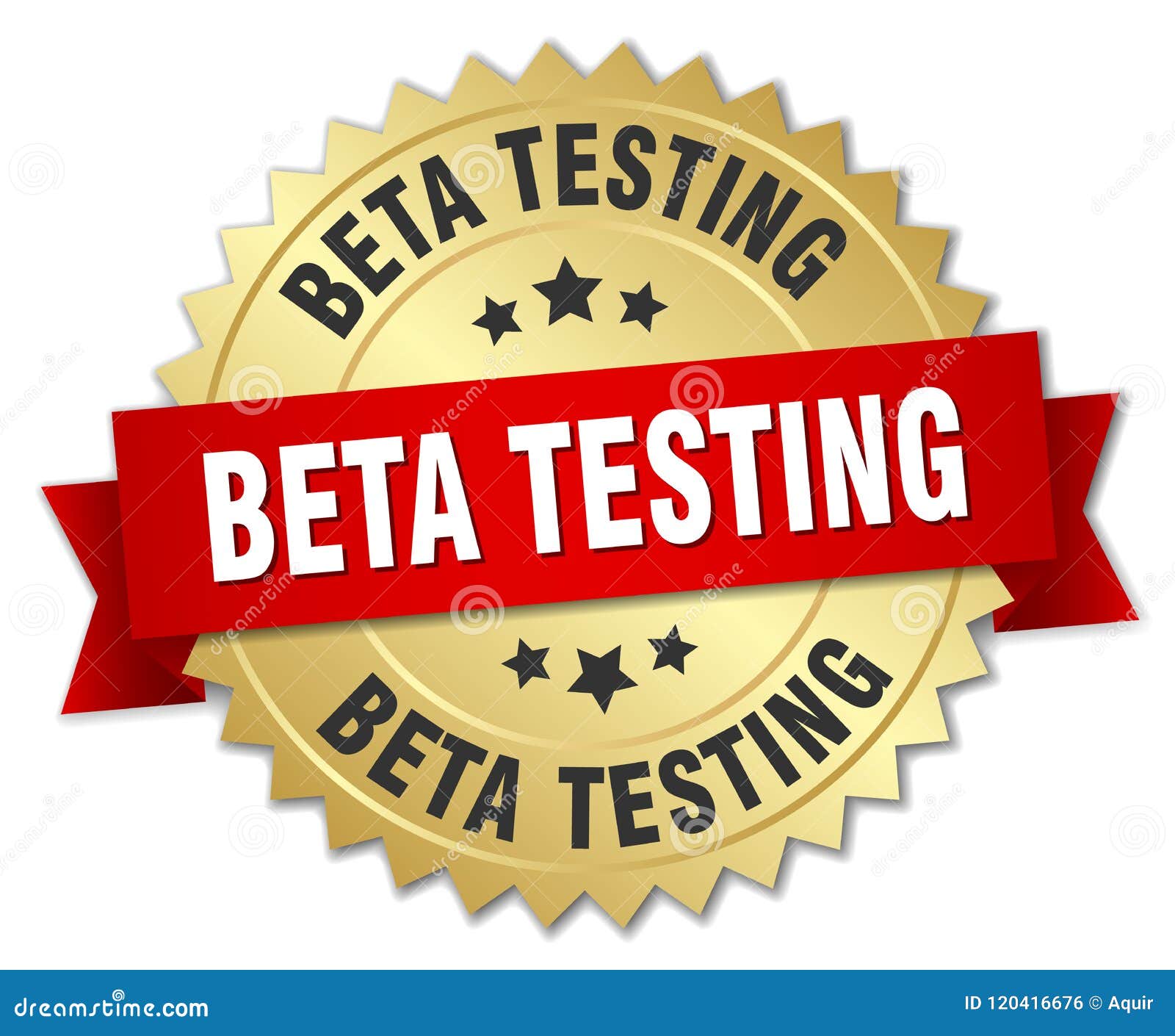 Beta testing stock vector. Illustration of emblem, insignia - 120416676