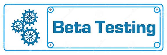 Beta Testing Blue Horizontal Border Stock Illustration - Illustration ...