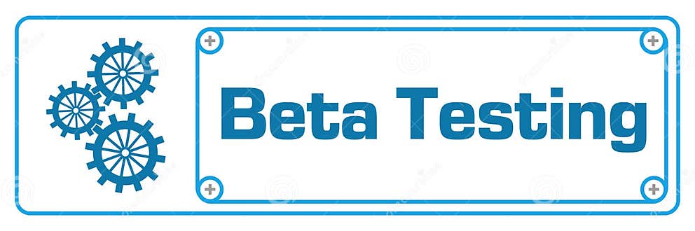 Beta Testing Blue Horizontal Border Stock Illustration - Illustration ...