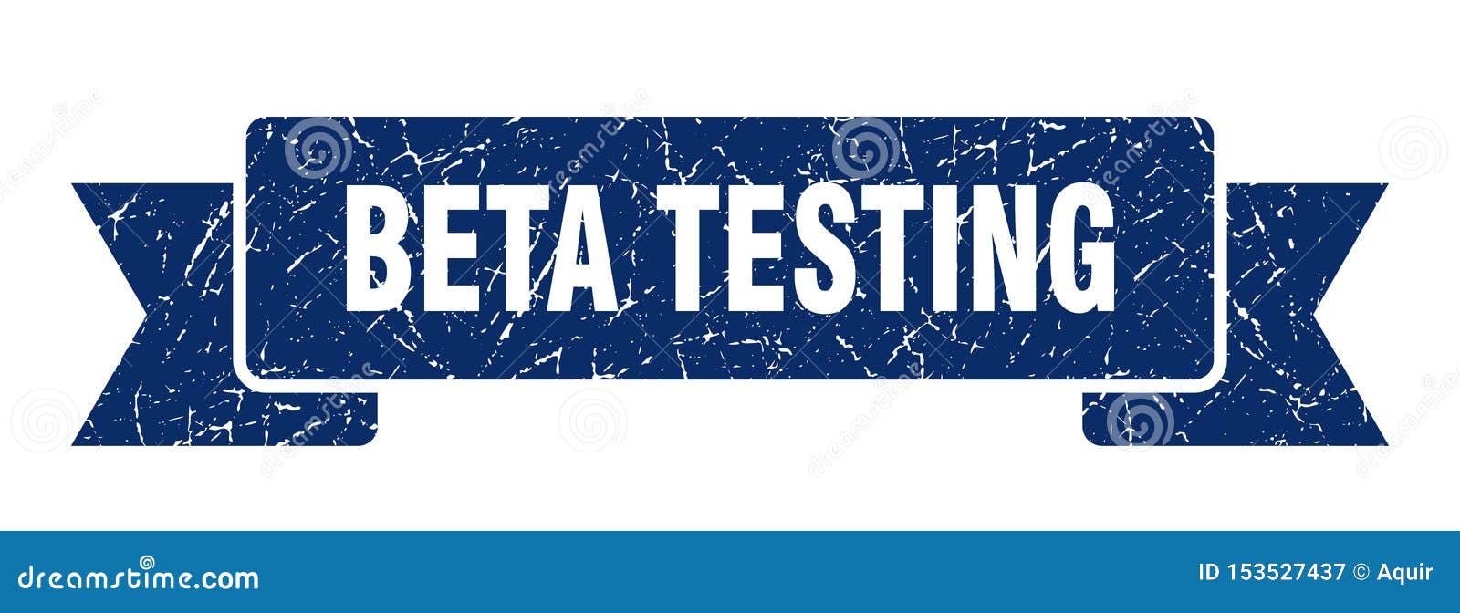 Beta testing ribbon. stock vector. Illustration of insignia - 153527437