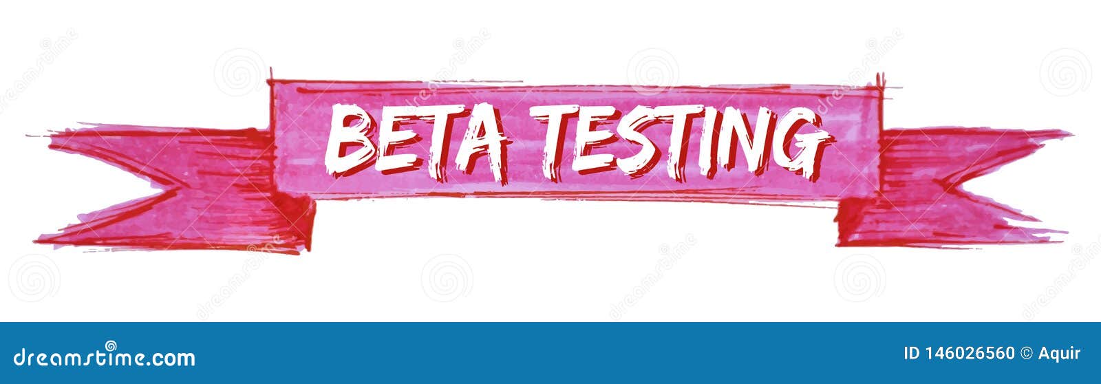 Beta testing ribbon stock vector. Illustration of hand - 146026560