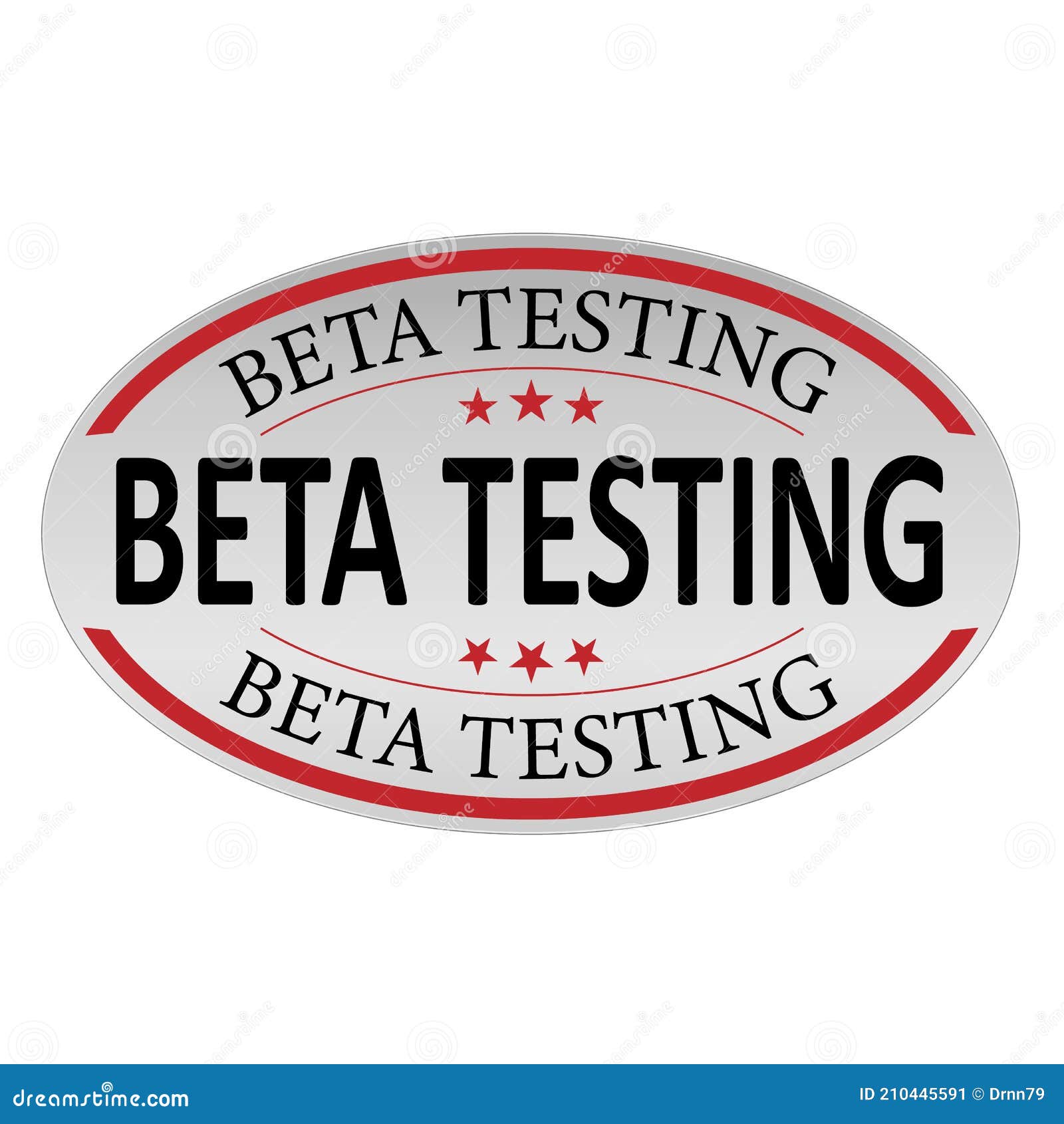 Beta Testing Round Red Sticker Isolated on White Stock Vector ...