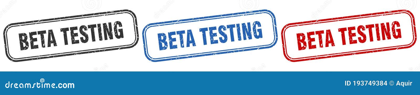 Beta Testing Square Isolated Sign Set. Beta Testing Stamp Stock Vector ...