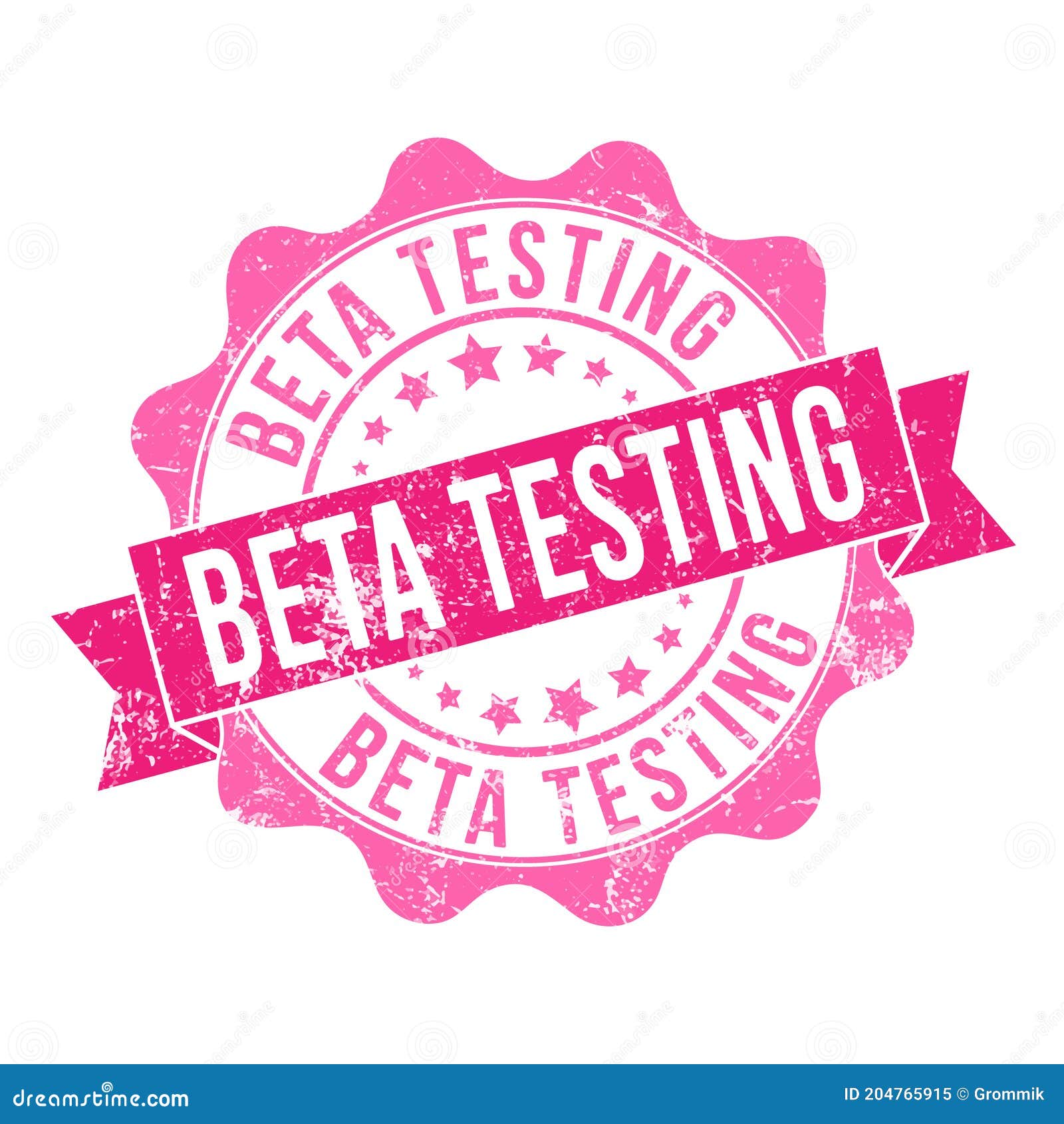 BETA TESTING. Stamp Impression with the Inscription Stock Vector ...