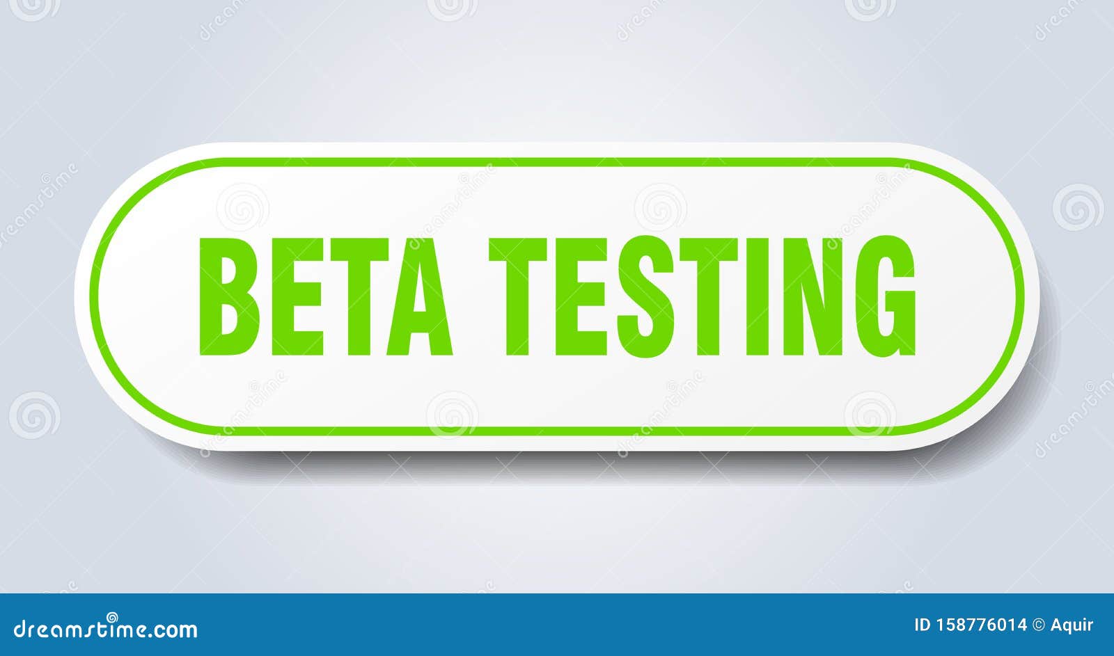 Beta testing sticker. stock vector. Illustration of testing - 158776014