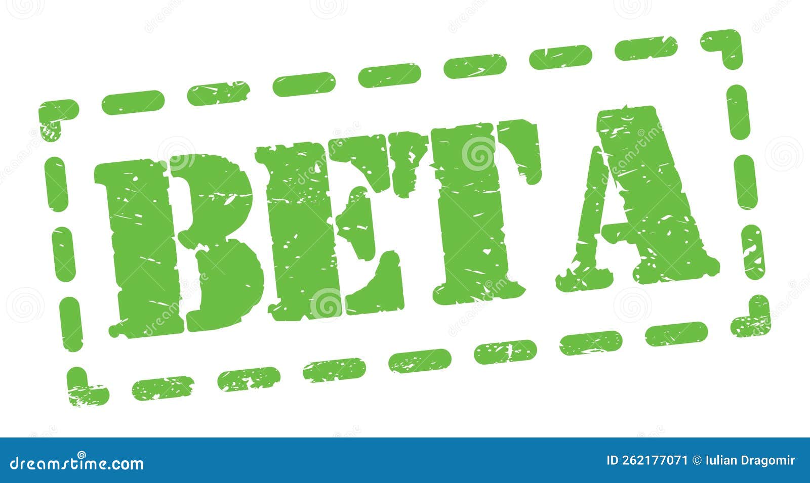 BETA Text Written on Green Stamp Sign Stock Illustration - Illustration ...