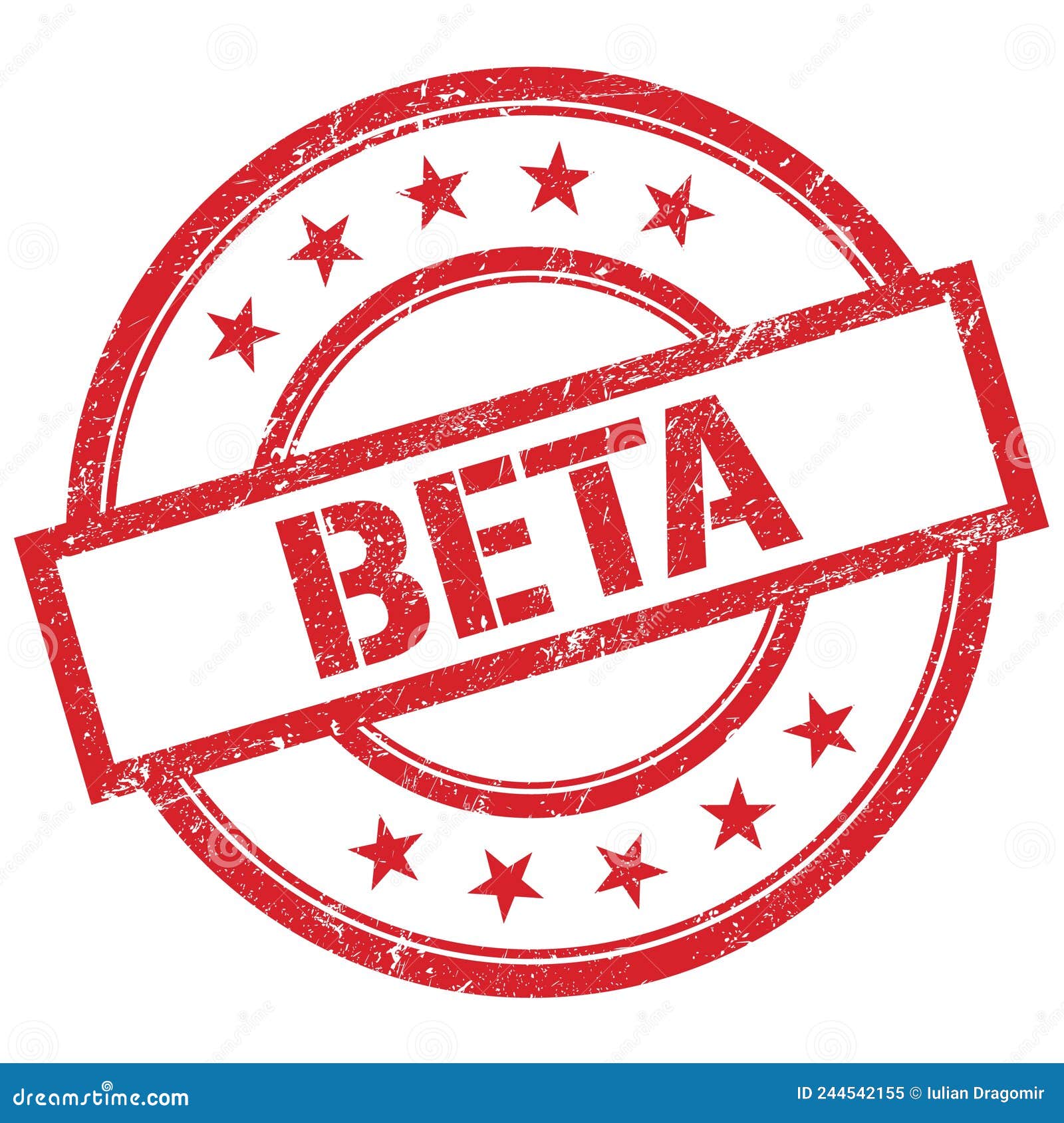 BETA Text Written on Red Vintage Stamp Stock Illustration ...