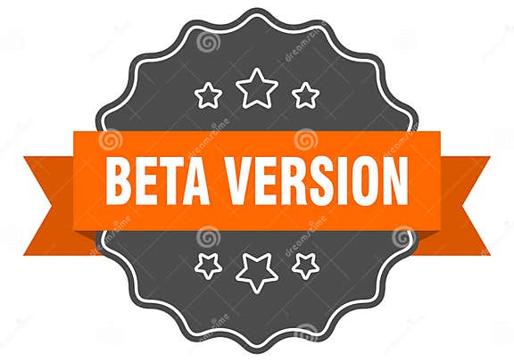 Beta version label stock vector. Illustration of background - 194928041