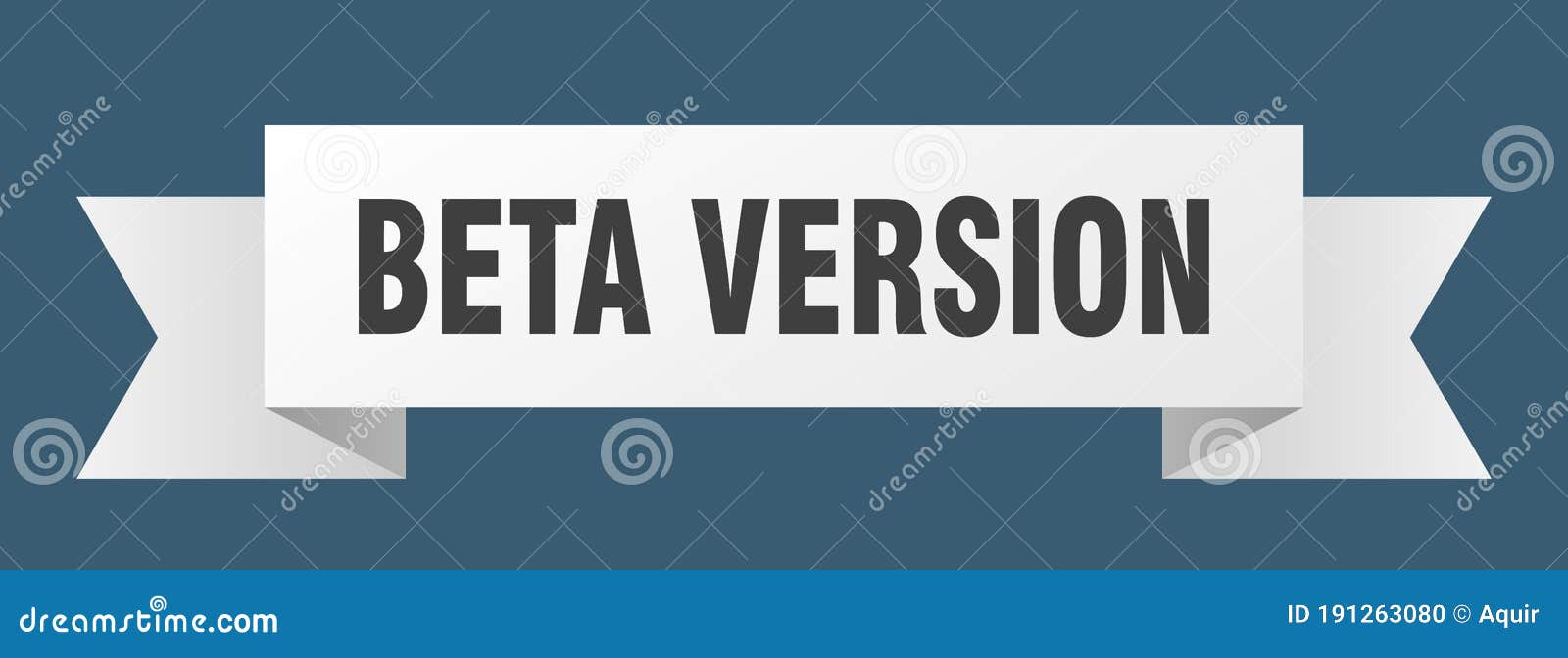 Beta version ribbon. stock vector. Illustration of ribbon - 191263080