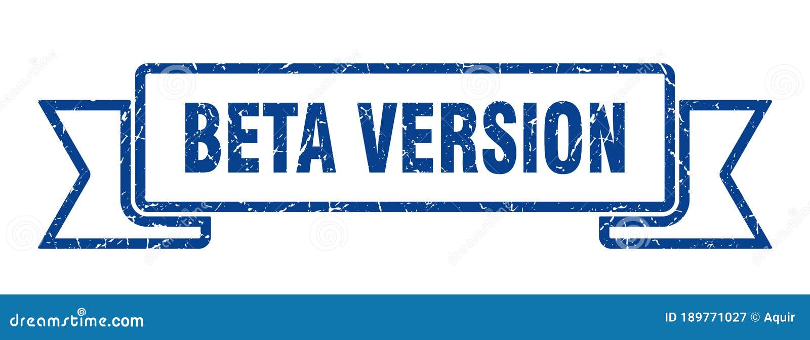 Beta Version Ribbon. Beta Version Grunge Band Sign Stock Vector ...