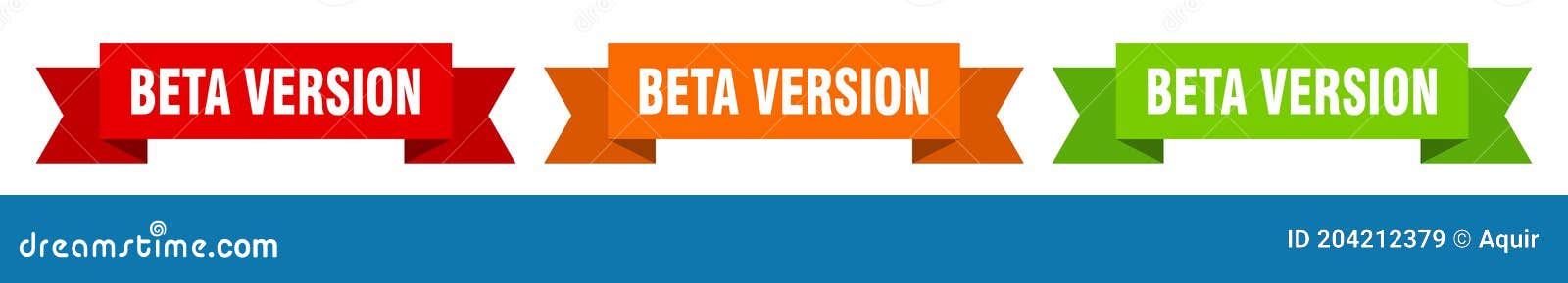 Beta Version Ribbon. Beta Version Isolated Paper Sign. Banner Stock ...