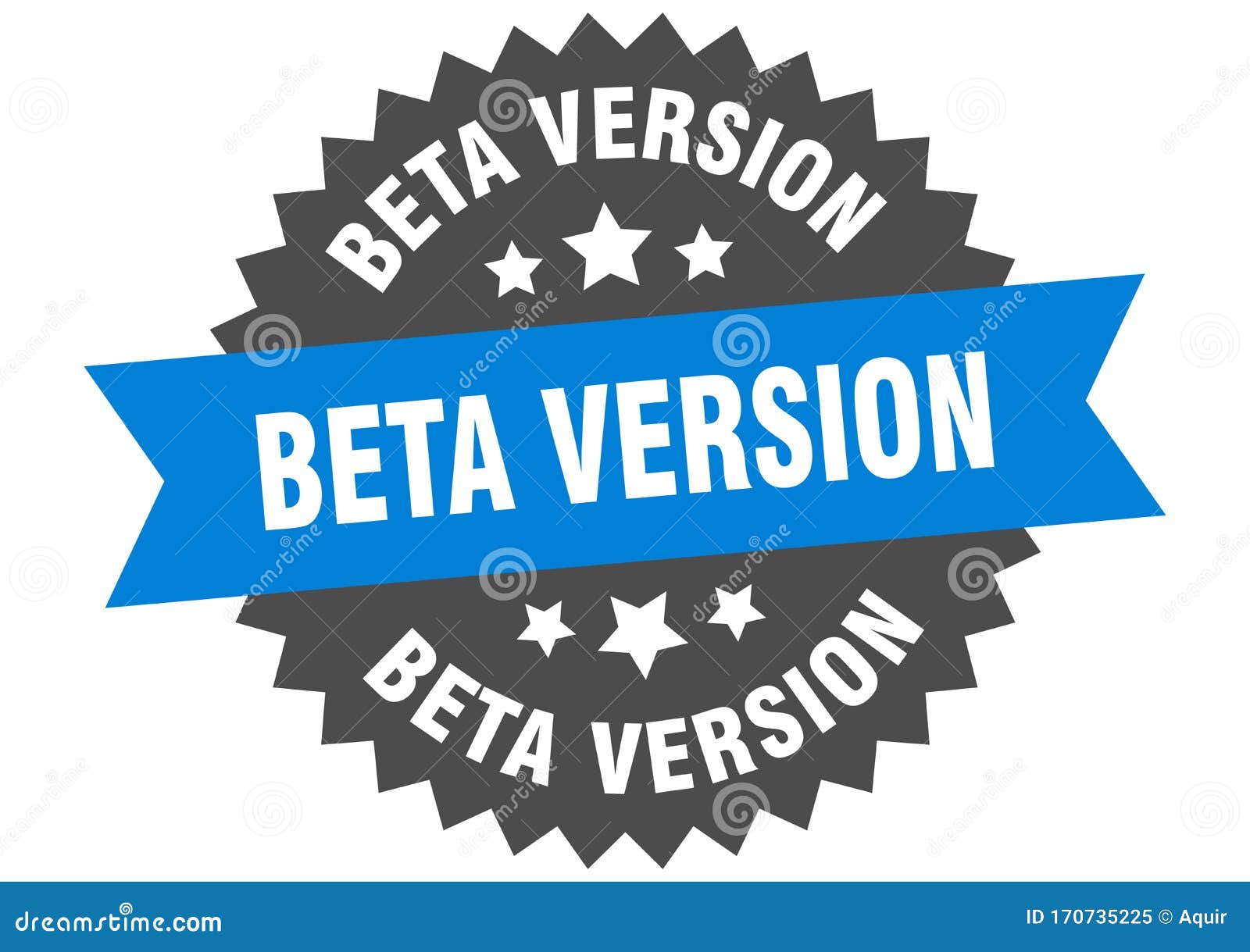 Beta Version Sign. Beta Version Circular Band Label. Beta Version ...
