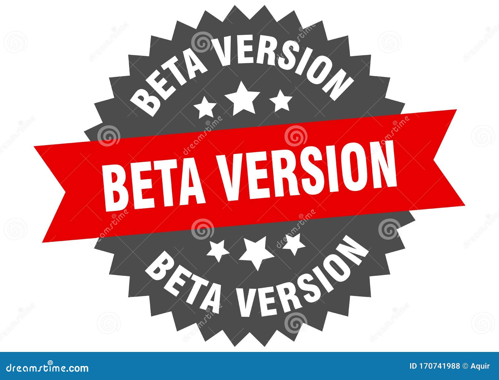 Beta Version Sign. Beta Version Circular Band Label. Beta Version ...