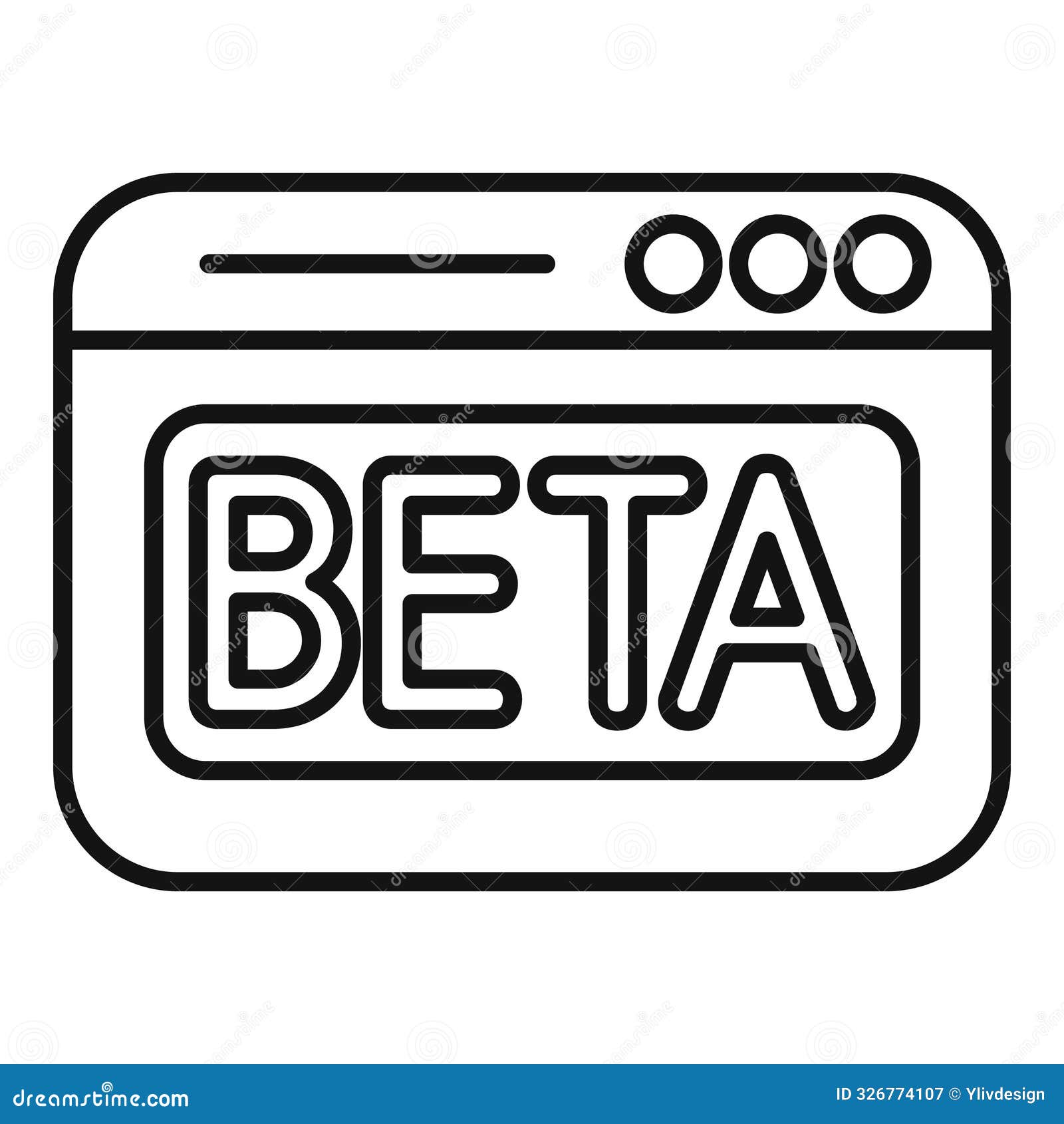 Beta Version Software Showing with Webpage Design Stock Vector ...
