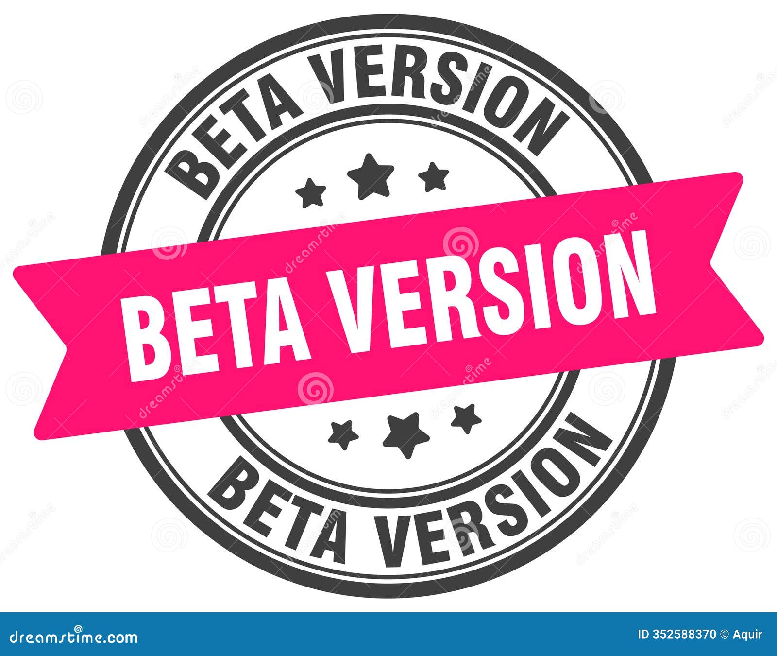 Beta Version Stamp. Beta Version Label on Transparent Background. Round ...
