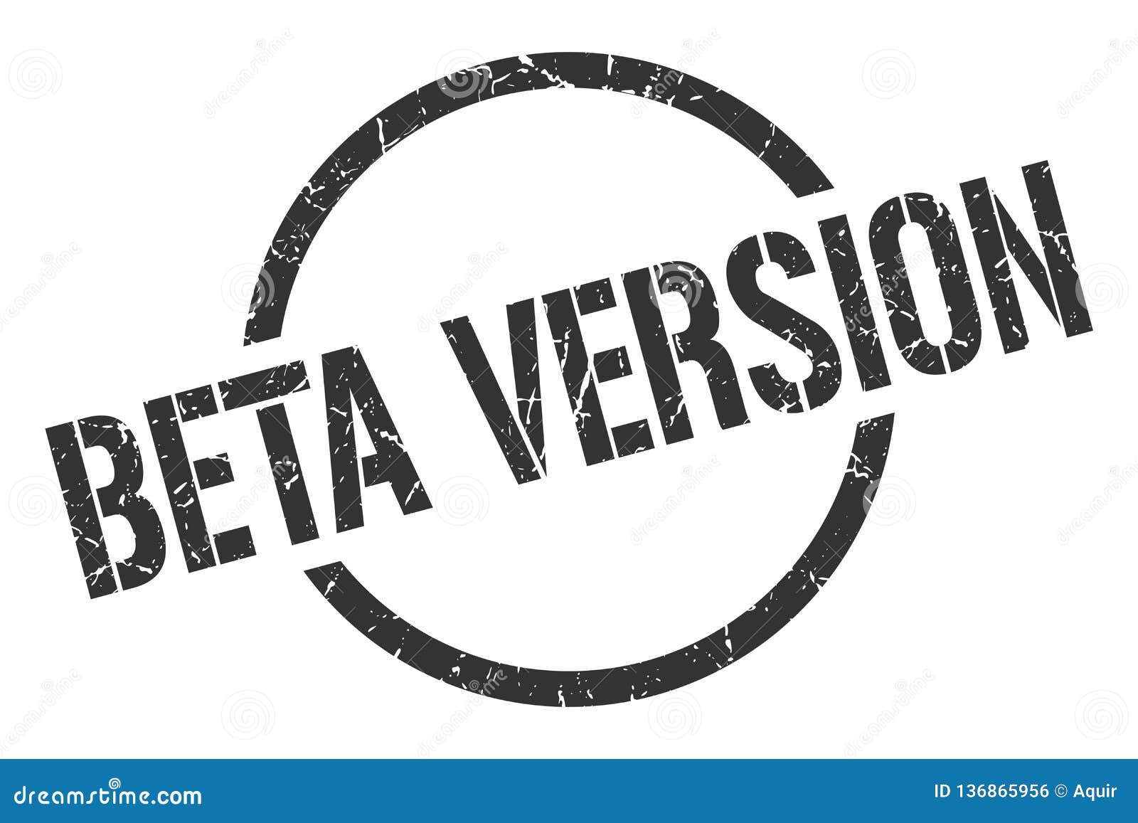 Beta version stamp stock vector. Illustration of seal - 136865956