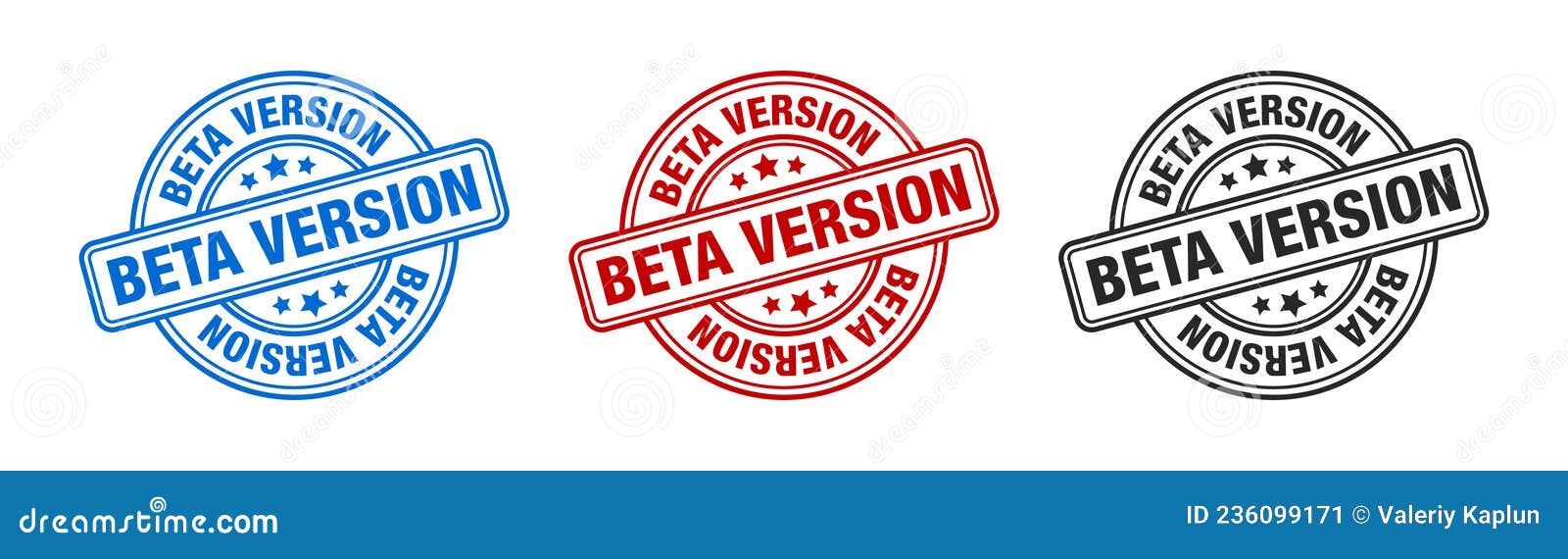 Beta Version - Stamp, Imprint, Seal Template. Grunge Effect. Vector ...