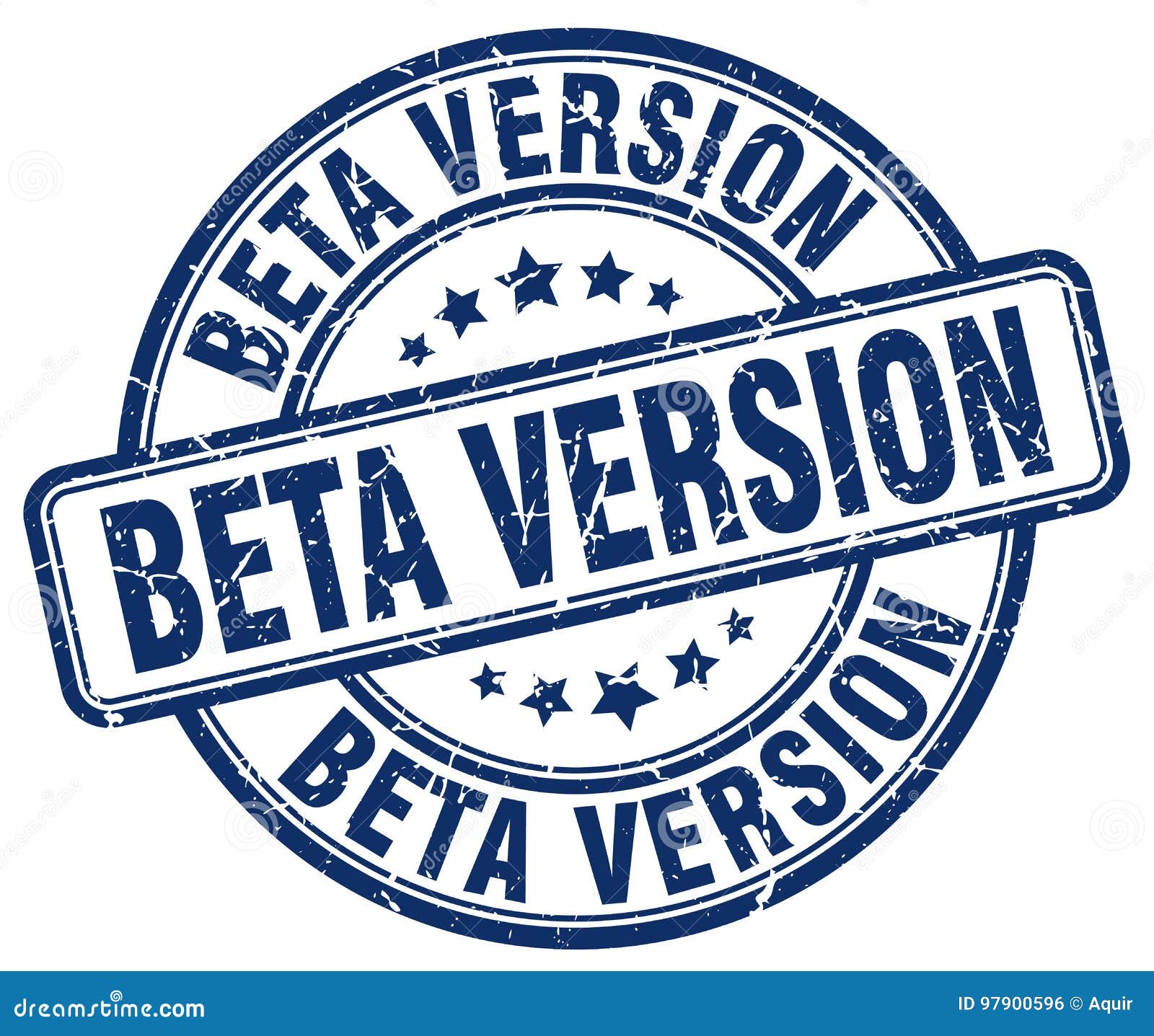 Beta version stamp stock vector. Illustration of banner - 97900596