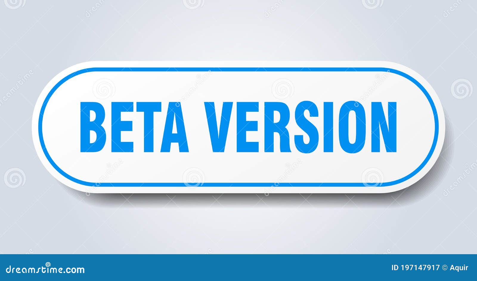 Beta version sticker. stock vector. Illustration of sticker - 197147917