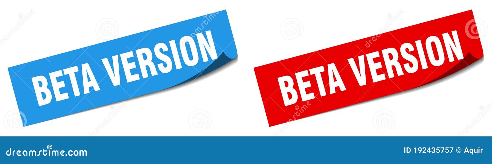 Beta Version Sticker. Beta Version Sign Set Stock Vector - Illustration ...