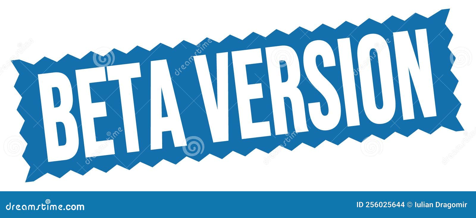 BETA VERSION Text Written on Blue Stamp Sign Stock Illustration ...