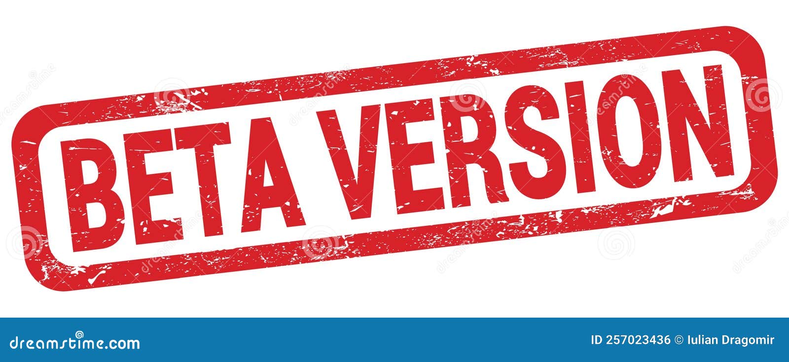 BETA VERSION Text Written on Red Rectangle Stamp Stock Photo - Image of ...