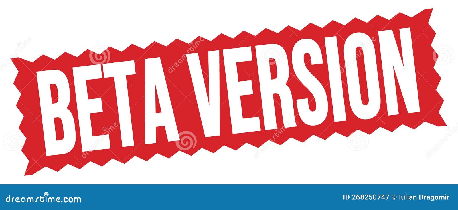 BETA VERSION Text Written on Red Stamp Sign Stock Illustration ...
