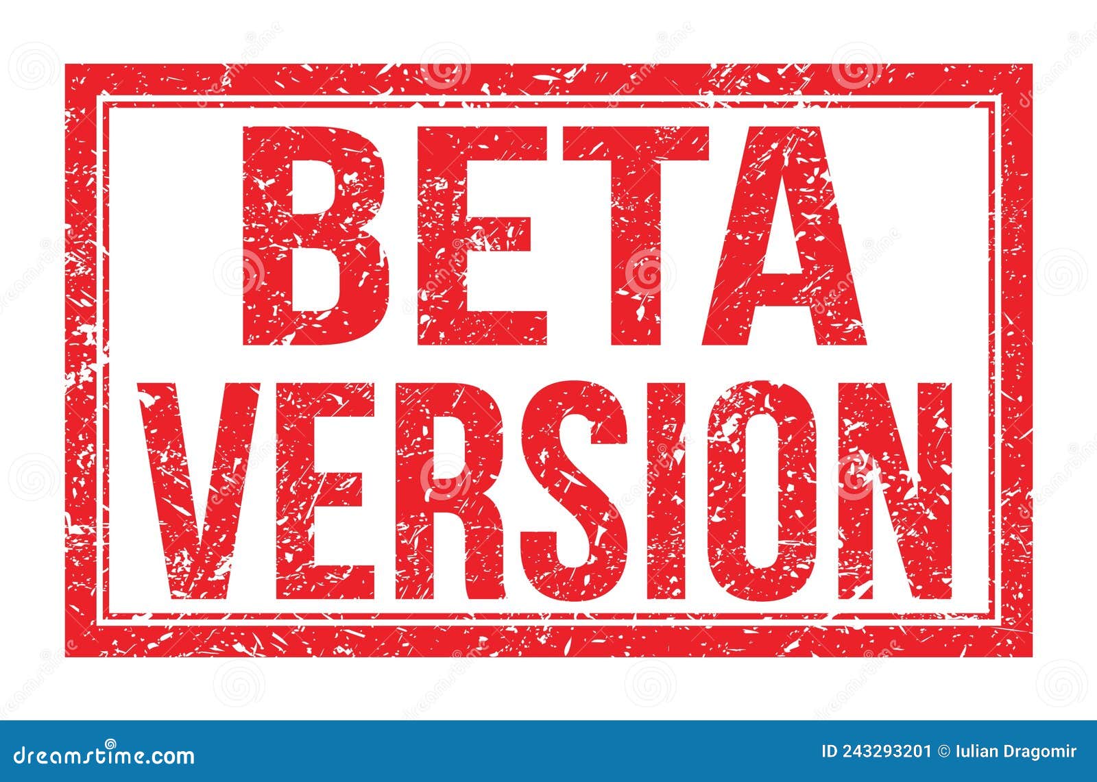BETA VERSION, Words on Red Rectangle Stamp Sign Stock Illustration ...