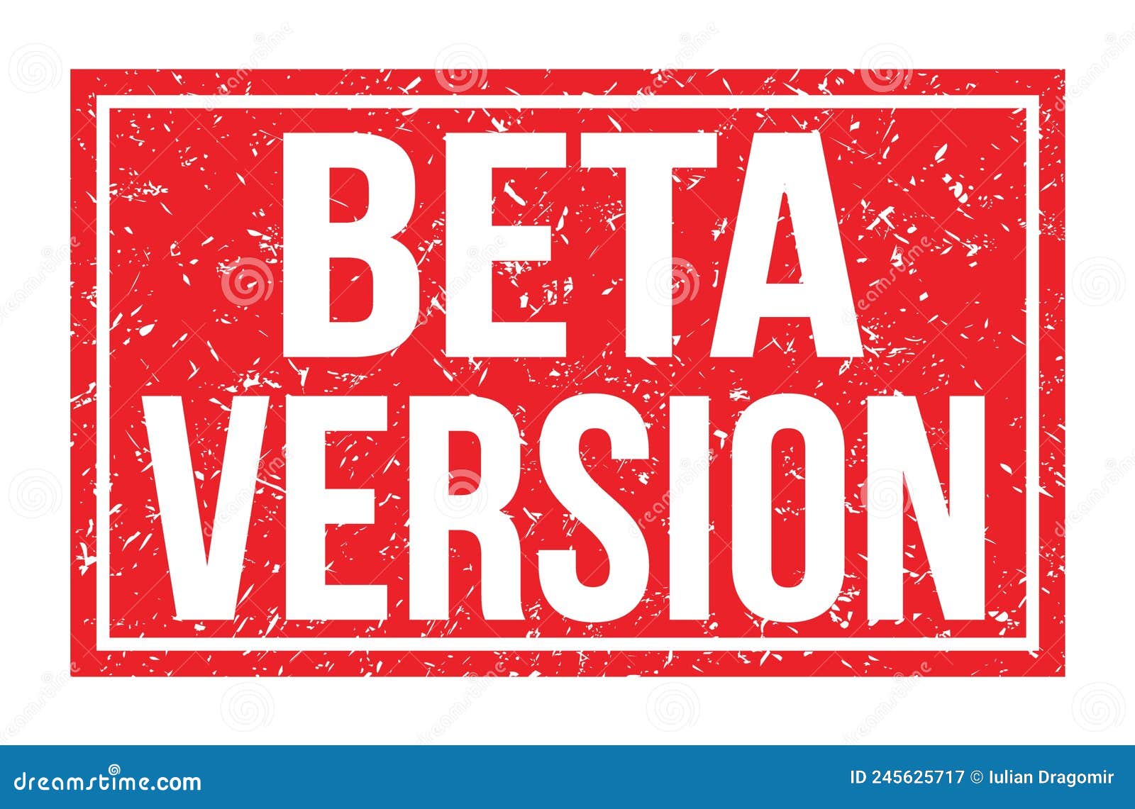 BETA VERSION, Words on Red Rectangle Stamp Sign Stock Illustration ...