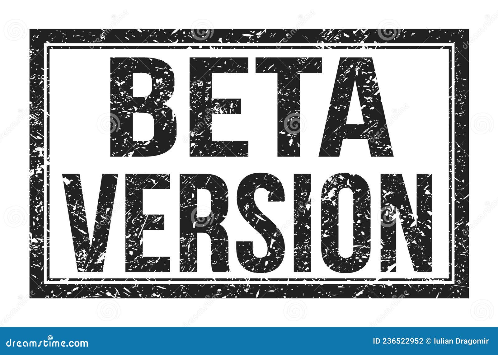 BETA VERSION, Words on Black Rectangle Stamp Sign Stock Illustration ...