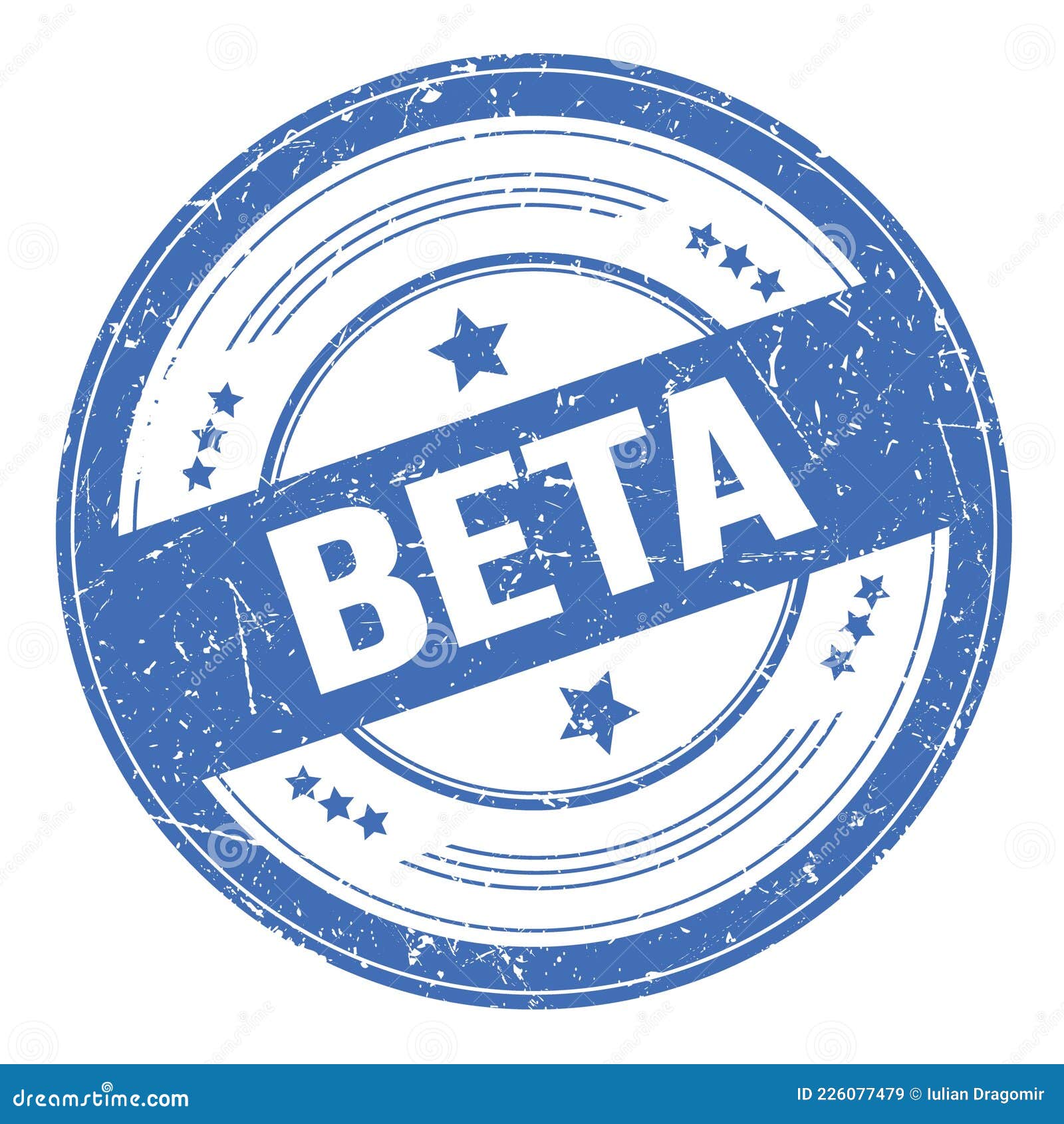 BETA round stamp stock illustration. Illustration of beta - 226077479