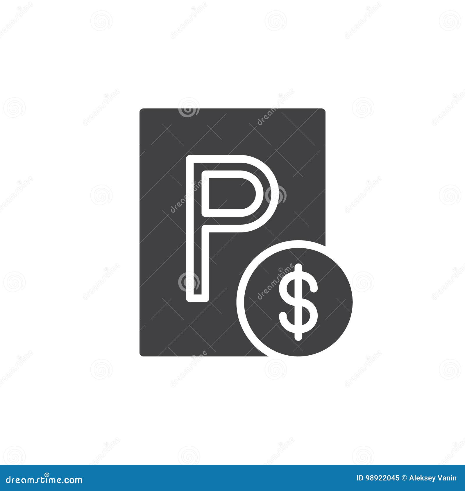 Betaalde Het Parkeren Pictogramvector Vector Illustratie - Illustration ...