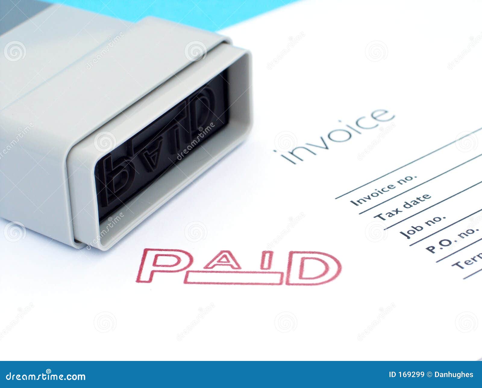 Betaalde rekening stock afbeelding. Image of document, betaal - 169299