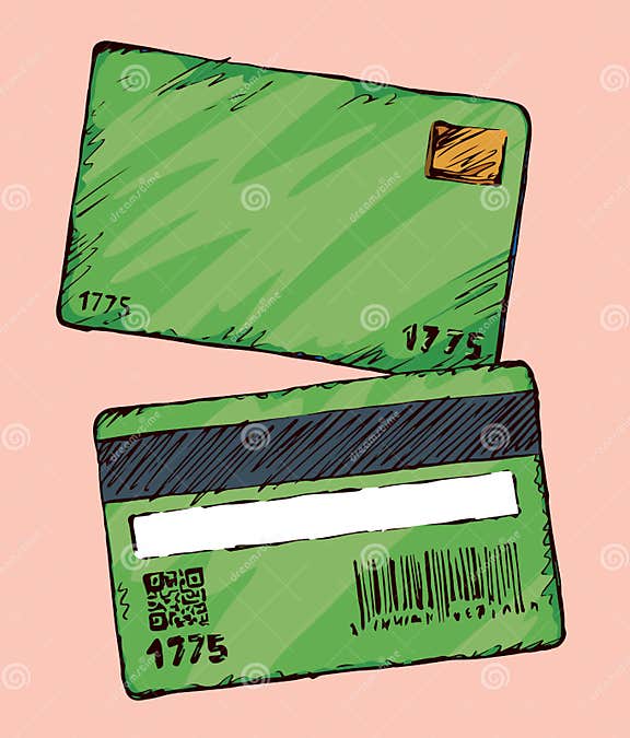 Betaalpas Vector tekening vector illustratie. Illustration of munt ...