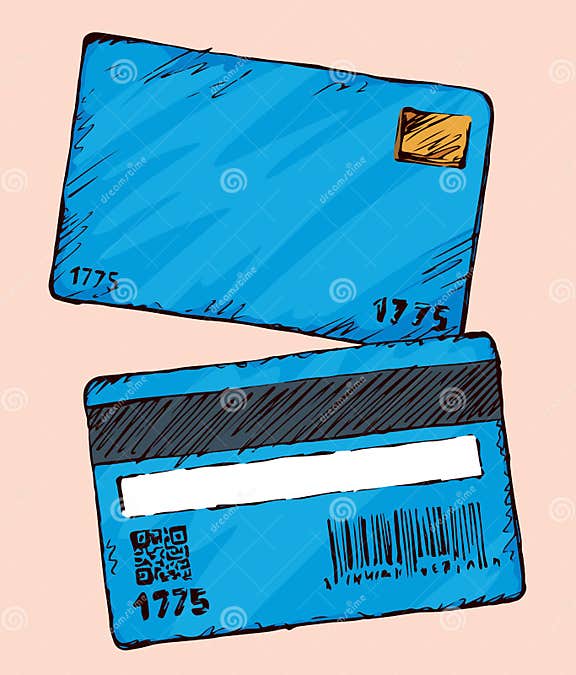 Betaalpas Vector tekening vector illustratie. Illustration of krediet ...