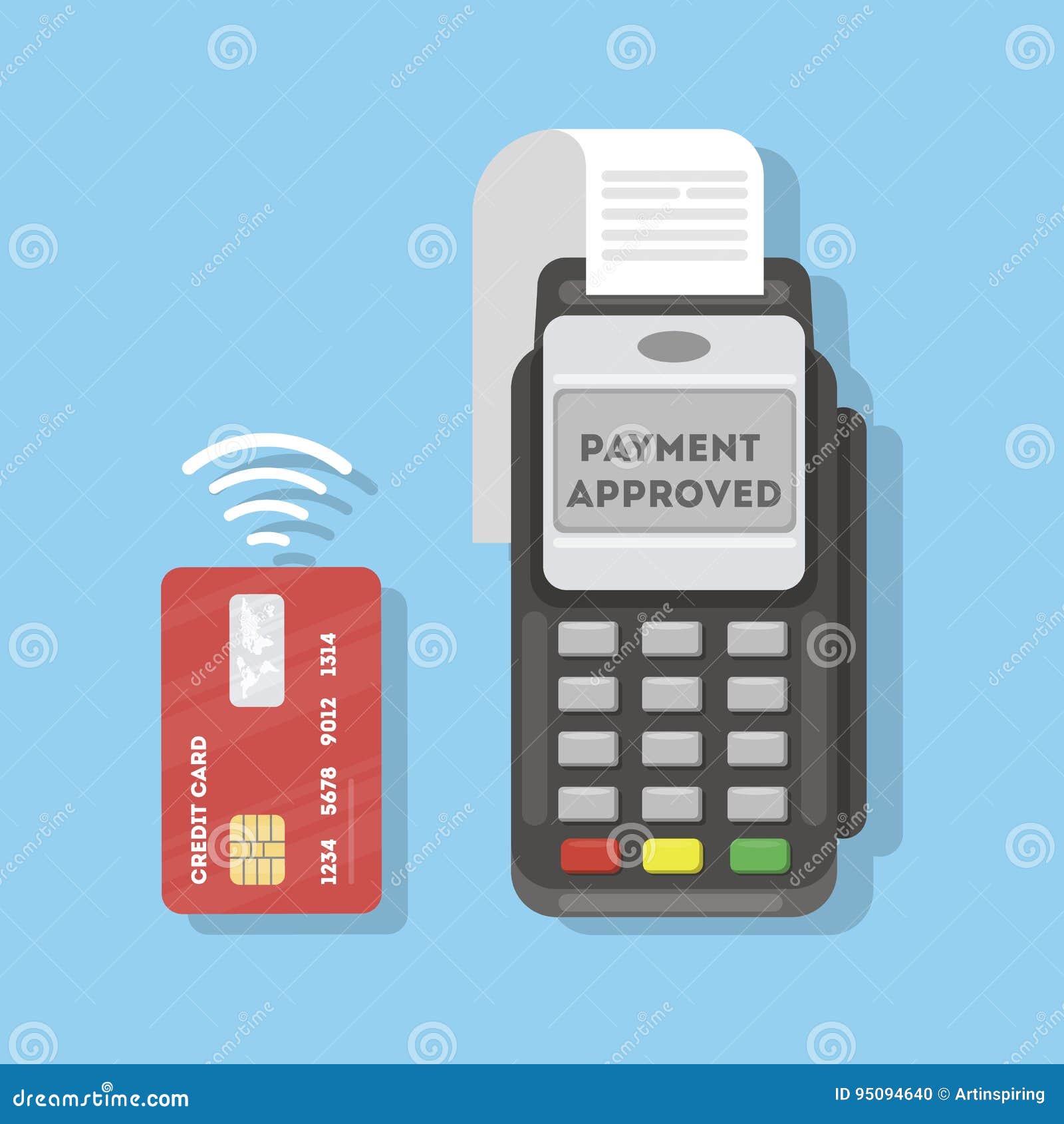 Betaling met kaart vector illustratie. Illustration of geïsoleerd ...
