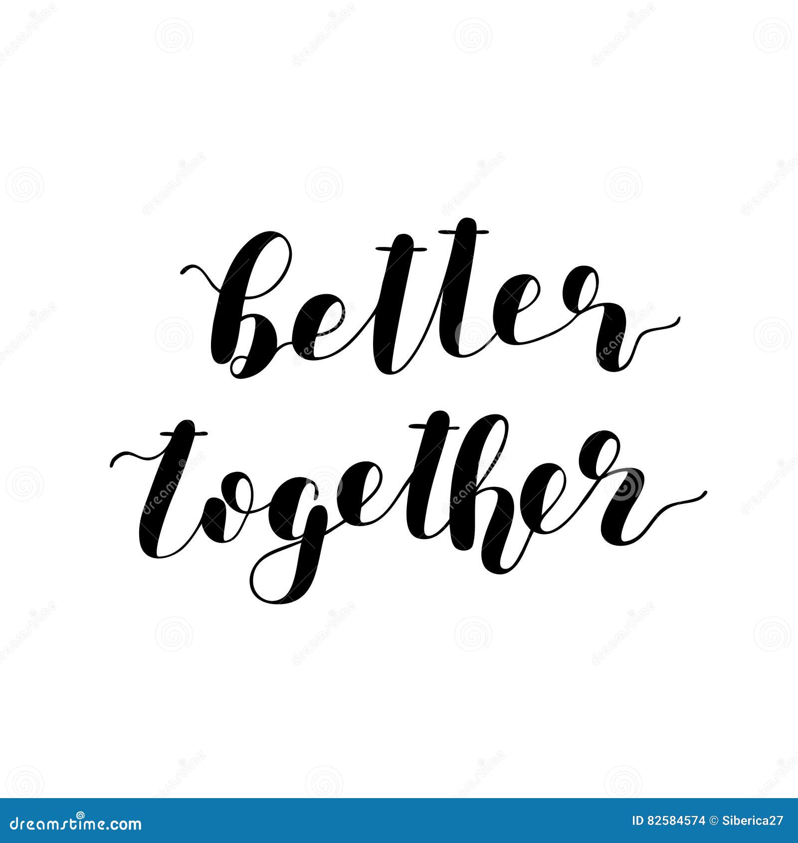 Beter Samen Borstel Het Van Letters Voorzien Vector Vector Illustratie ...