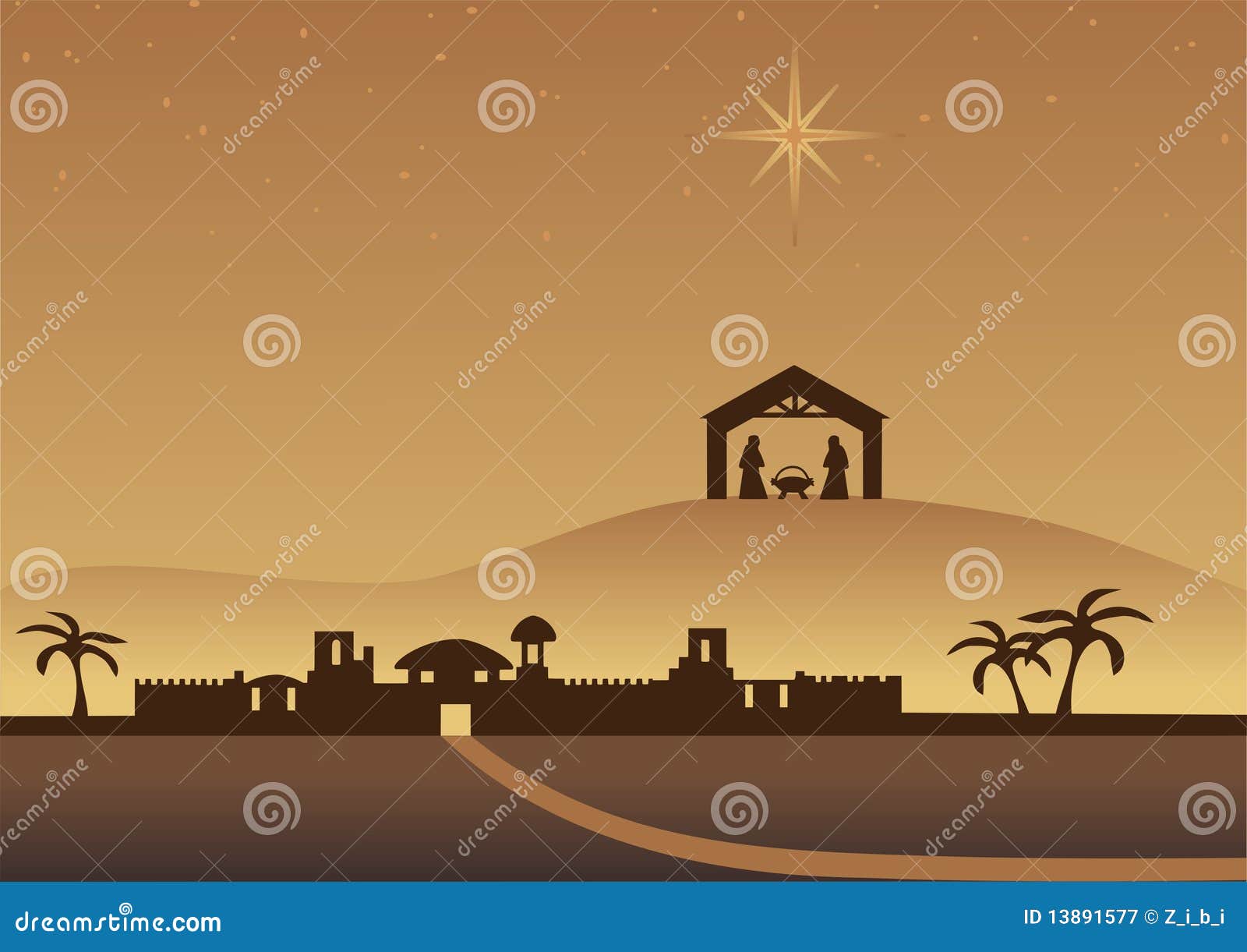 Bethlehem Christmas Background Stock Vector - Illustration of christian ...