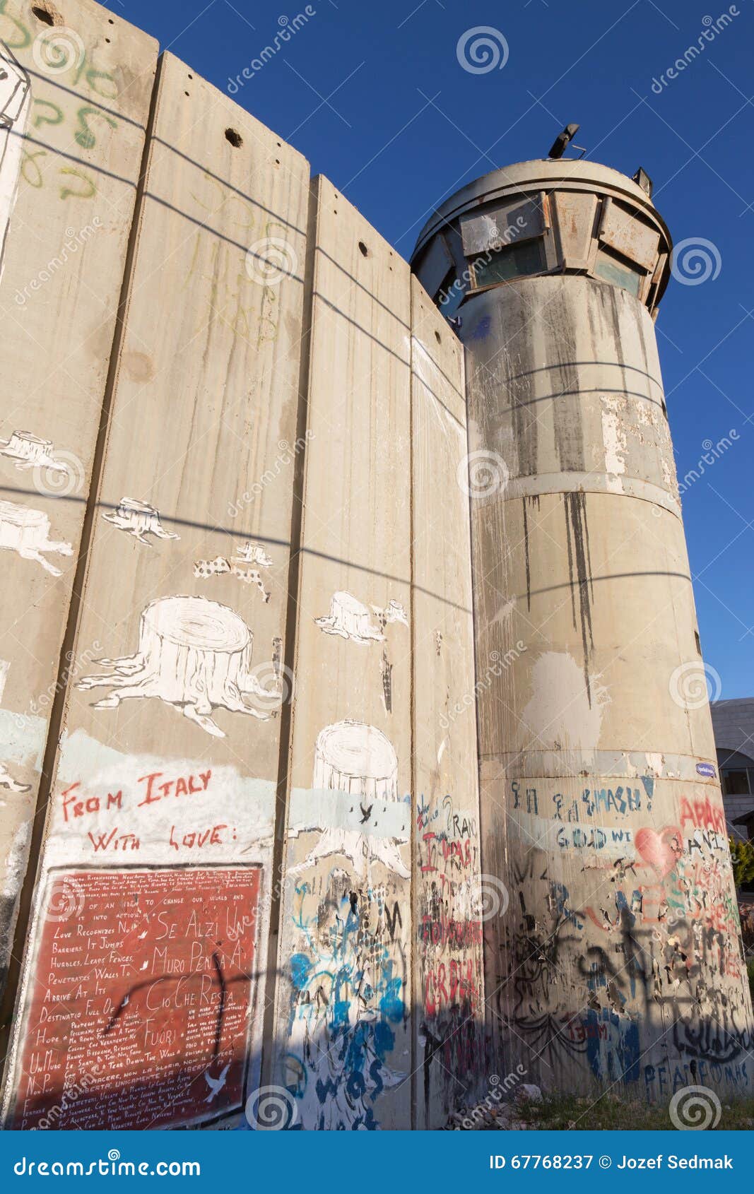 Bethlehem - the Graffitti on the Separation Barrier. Editorial ...