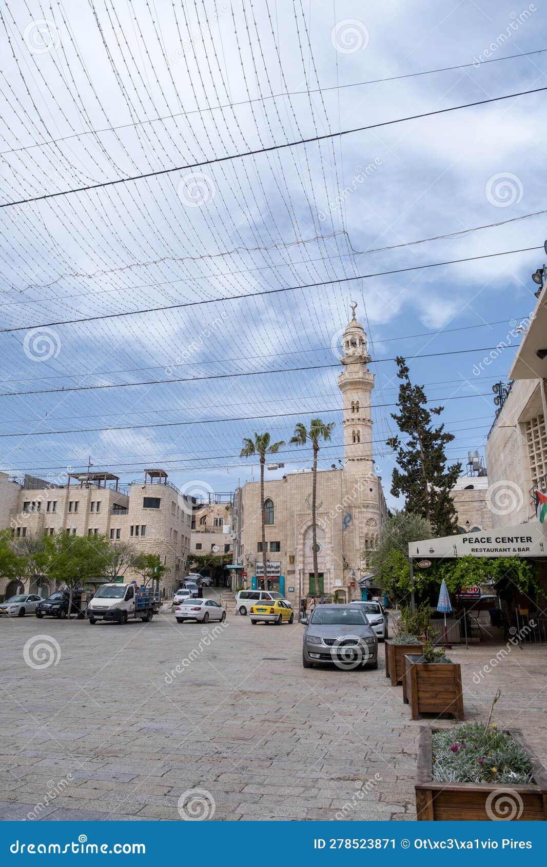 Bethlehem, Palestine - 10 April, 2023. View of the Mosque of Omar or ...