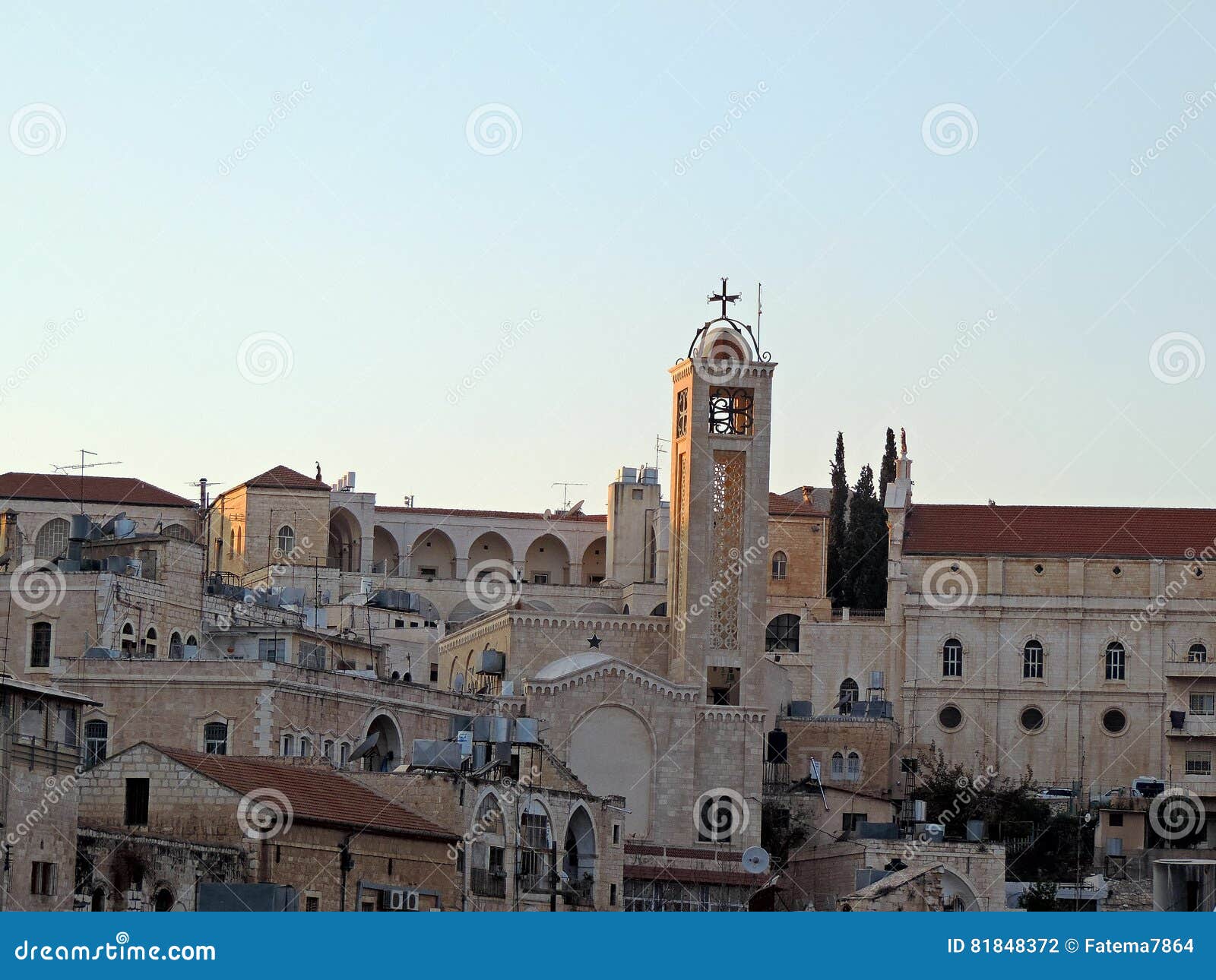Bethlehem skyline stock photo. Image of roman, nativity - 81848372